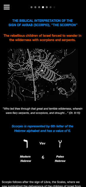 Scorpio, the Scorpion - Signs of the Hebrew Mazzaroth
