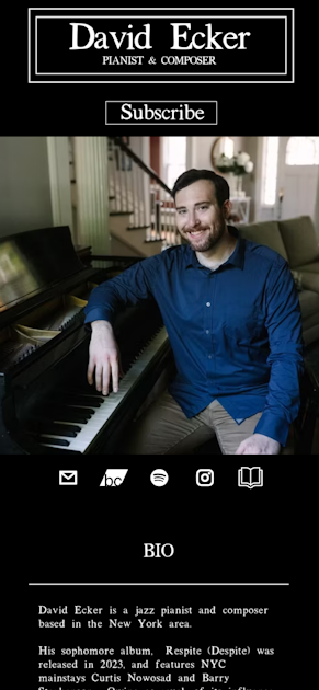 David Ecker - Pianist and Composer