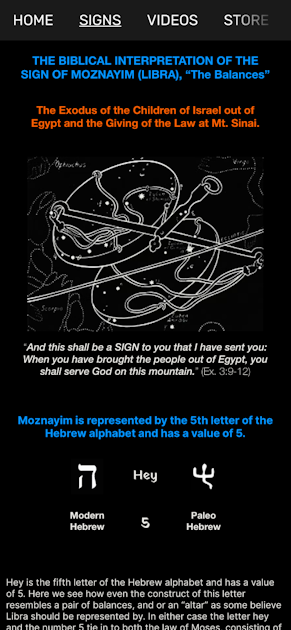 Libra, the Balances - Signs of the Hebrew Mazzaroth